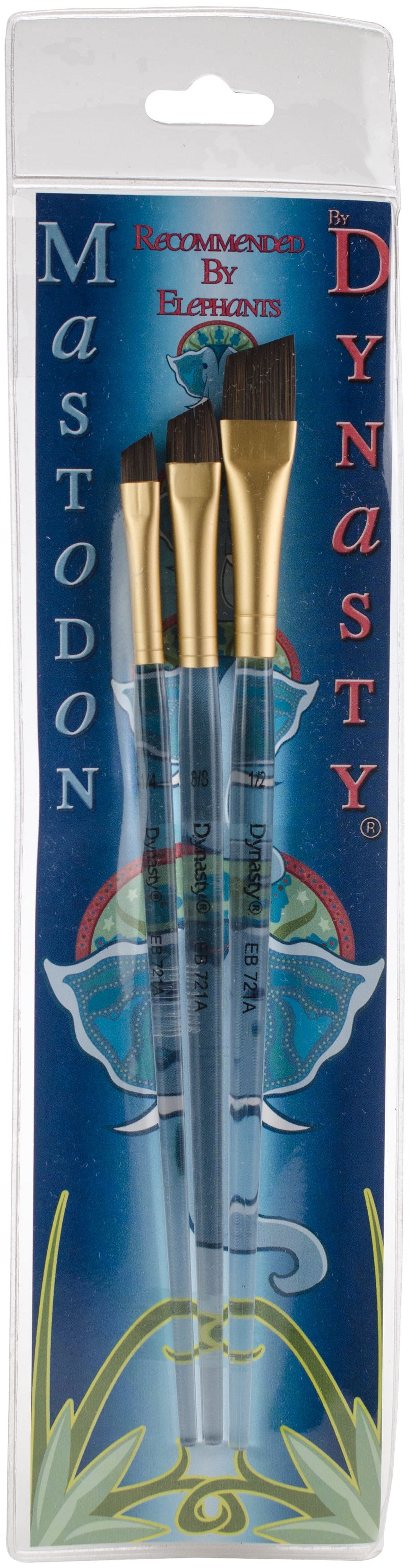 Mastodon Brush Set 3/Pkg-Angle 1/2, 1/4 & 3/8 - Walmart.com