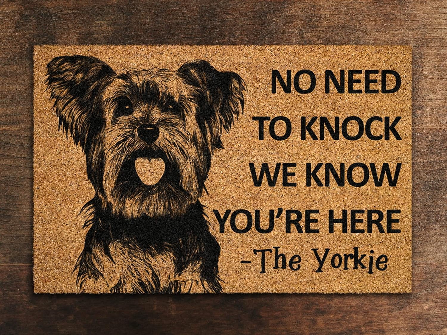 Mat for Bathroom Yorkie Door Mat Yorkie We Know You are Here Spring ...