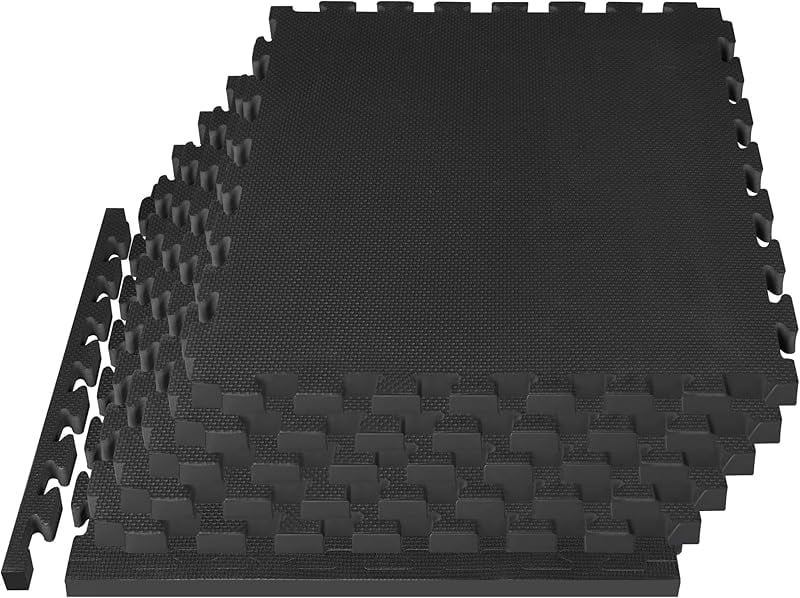 Mat Block APM36001BK Torin Interlocking Foam Exercise Floor Mats: 144 ...