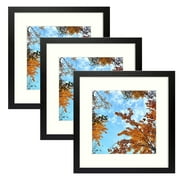 7 Pack 12x12 Picture Frames Set without Mat or 8x8 Photo Frame with Mat ...
