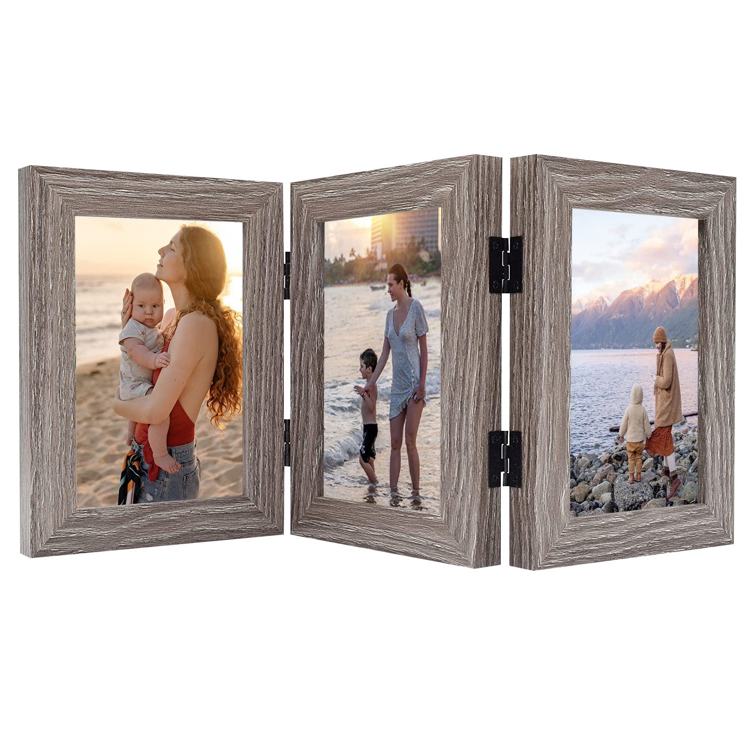 Mat Board Center 4x6 Triple Frame with Real Glass - Displays Three 4x6 ...