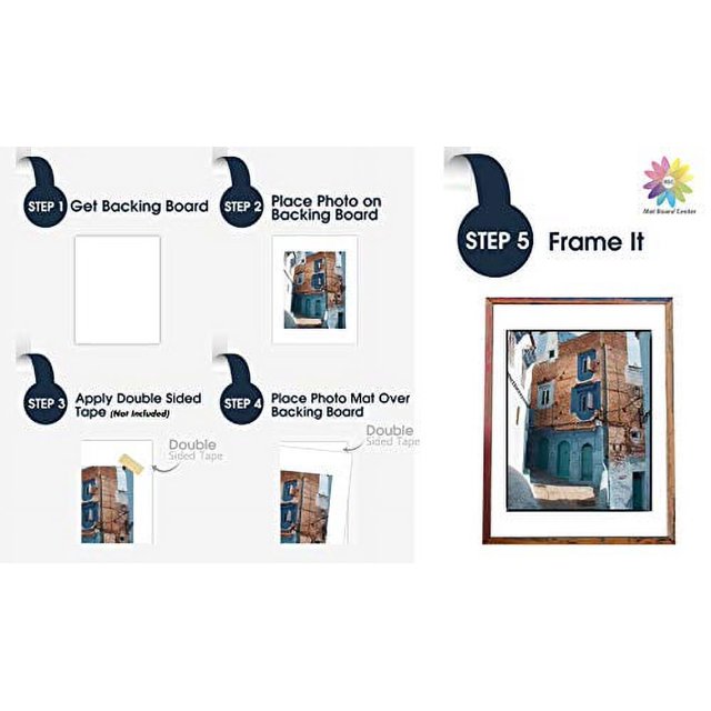 Mat Board Center, 50 Pieces 11x14 White Uncut Mat Boards Backing Boards ...