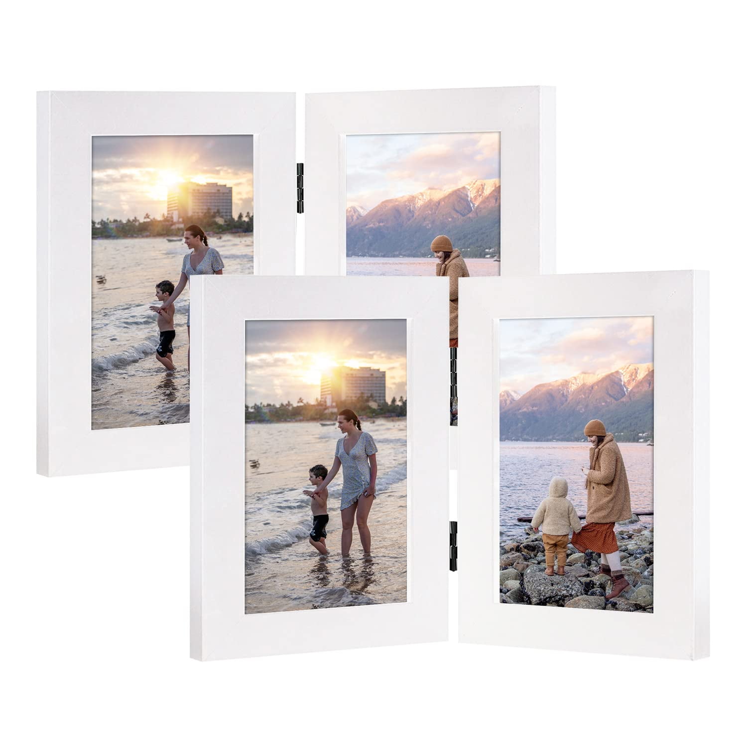 Mat Board Center Desktop Picture frames Displays Two 5x7 Photos ...