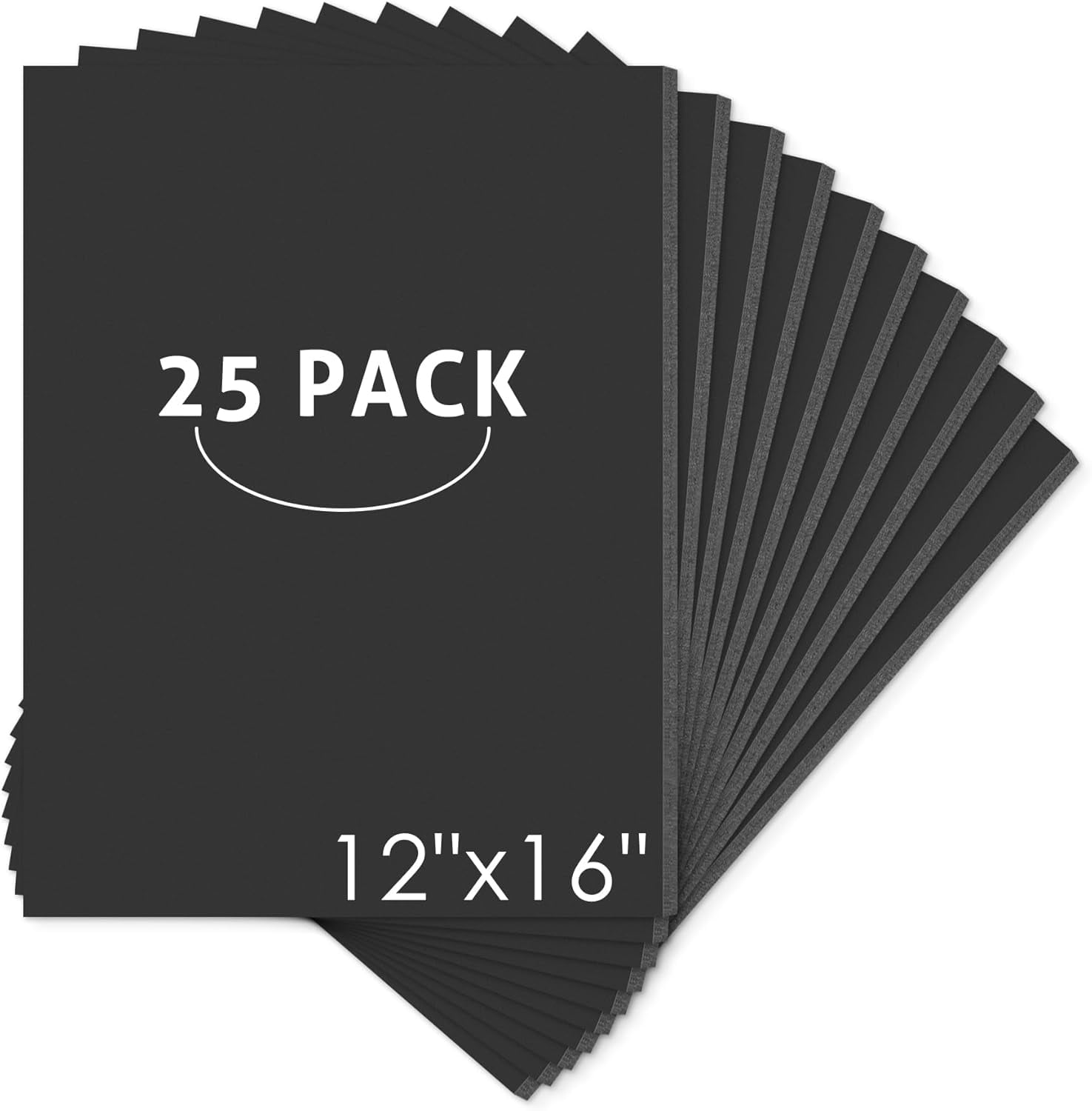 Mat Board Center, Pack of 25 Foam Core Backing Boards 3/16" (12x16 ...