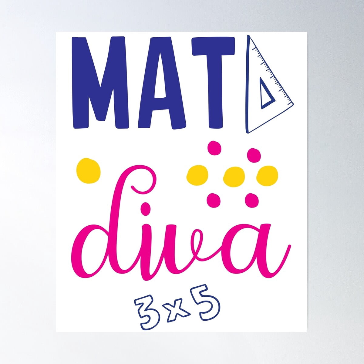 Mat Diva - Back To School Poster Wall Art, Modern Wall Decor For Living ...