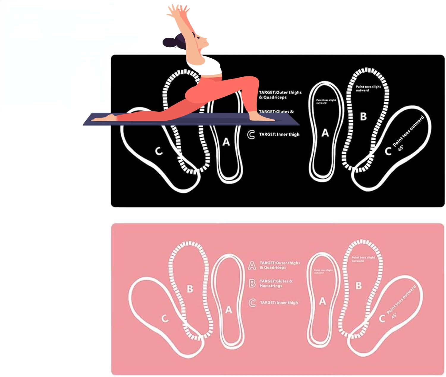 Mat Guia Para Hacer Sentadillas, Squat Training Mat, Knee Mat Exercise ...