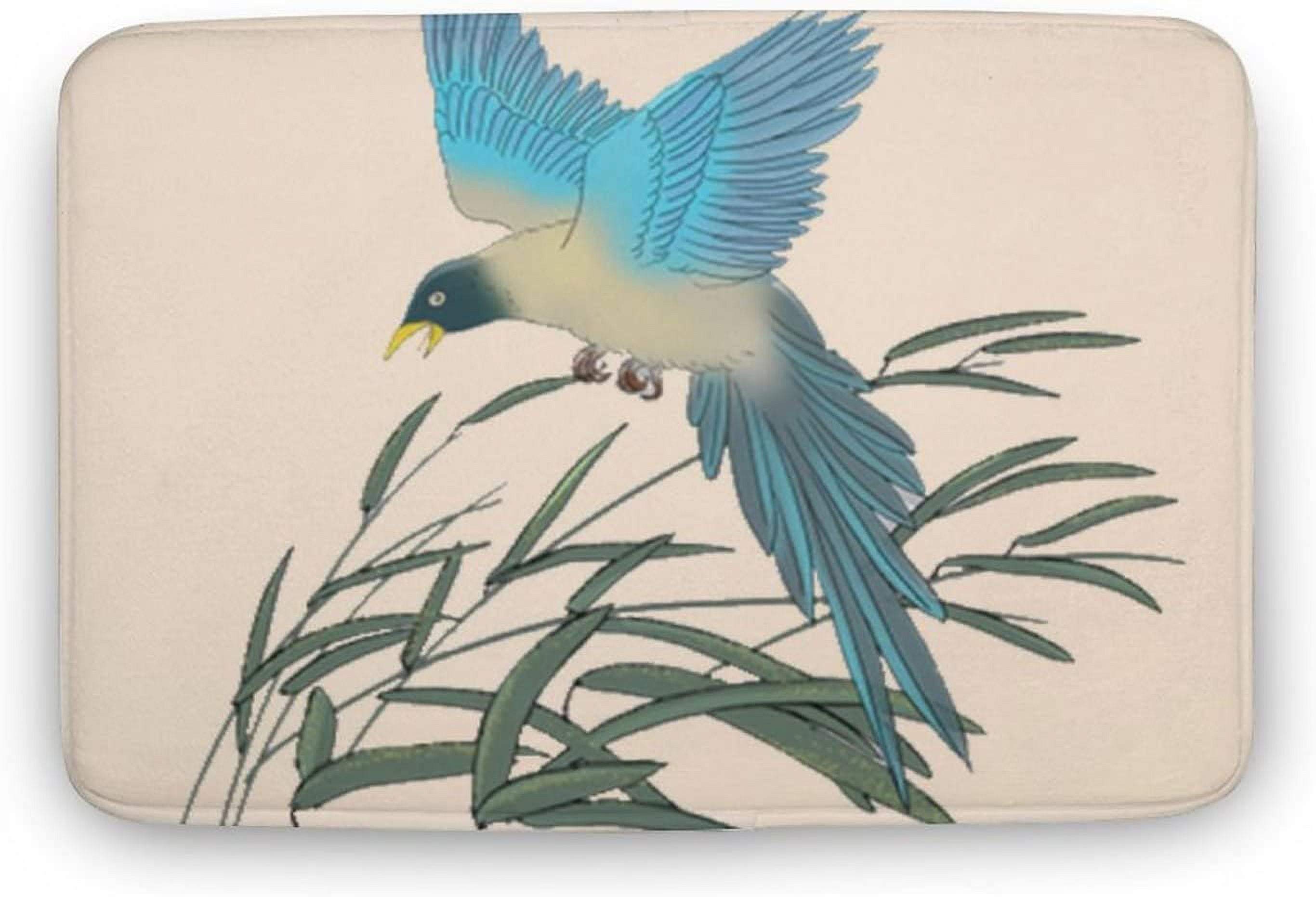 Mat Kitchen Floor Blue Bird Rug Door Mat Pet Decor Door Mats Bird Lover ...