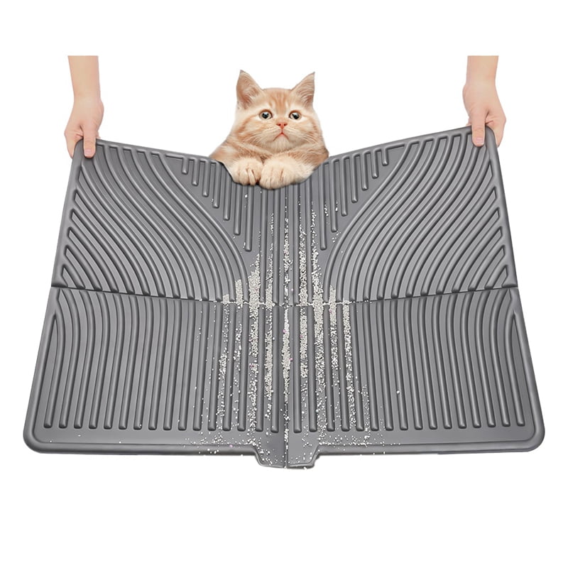 Mat, Large Trapping Mat Soft on Kitty Paws, Litter Box Mat Keep Floor ...