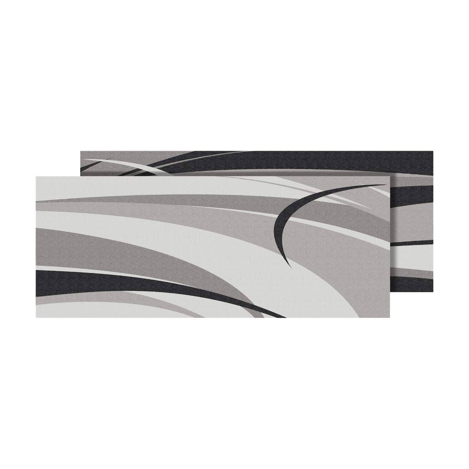 Faulkner 53011S Modern Swish 9x18 Patio Mat Black/Gray - Walmart.com