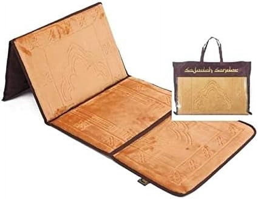 Mat Muslim Prayer Rug - Foldable with backrest (Yellow) - Walmart.com