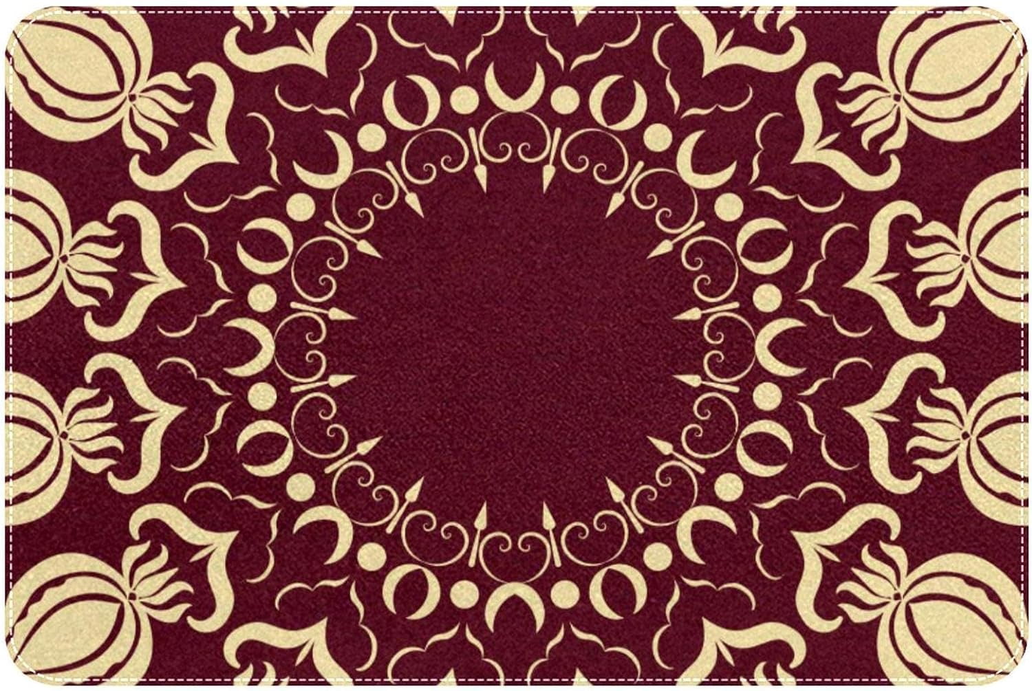 Mat for Under Sink Arabian Style Arabesque Pattern Bath Rugs Welcome ...