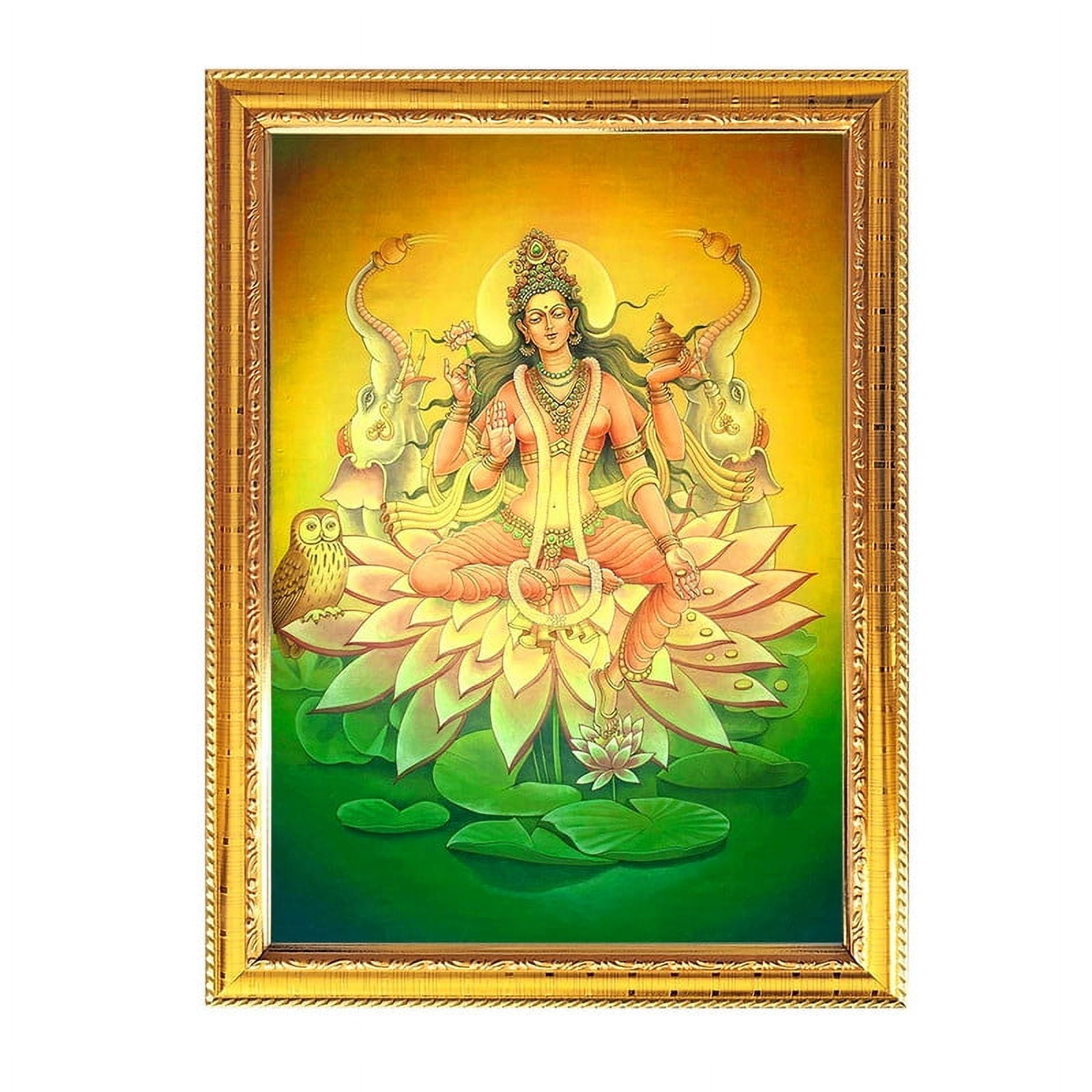 Mata Adi Lakshmi Goddess Photo Frame Hindu Worship Puja Temple ...