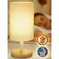 Mata1 Bedside Table Lamp (1 Pack), Nightstand Lamp with Modern Fabric ...