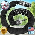 Mata1 Combo Bike Chain Lock, Strong Anti-Theft with 5-Digit Code, Heavy ...