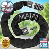 Mata1 Combo Bike Chain Lock, Strong Anti-Theft with 5-Digit Code, Heavy ...