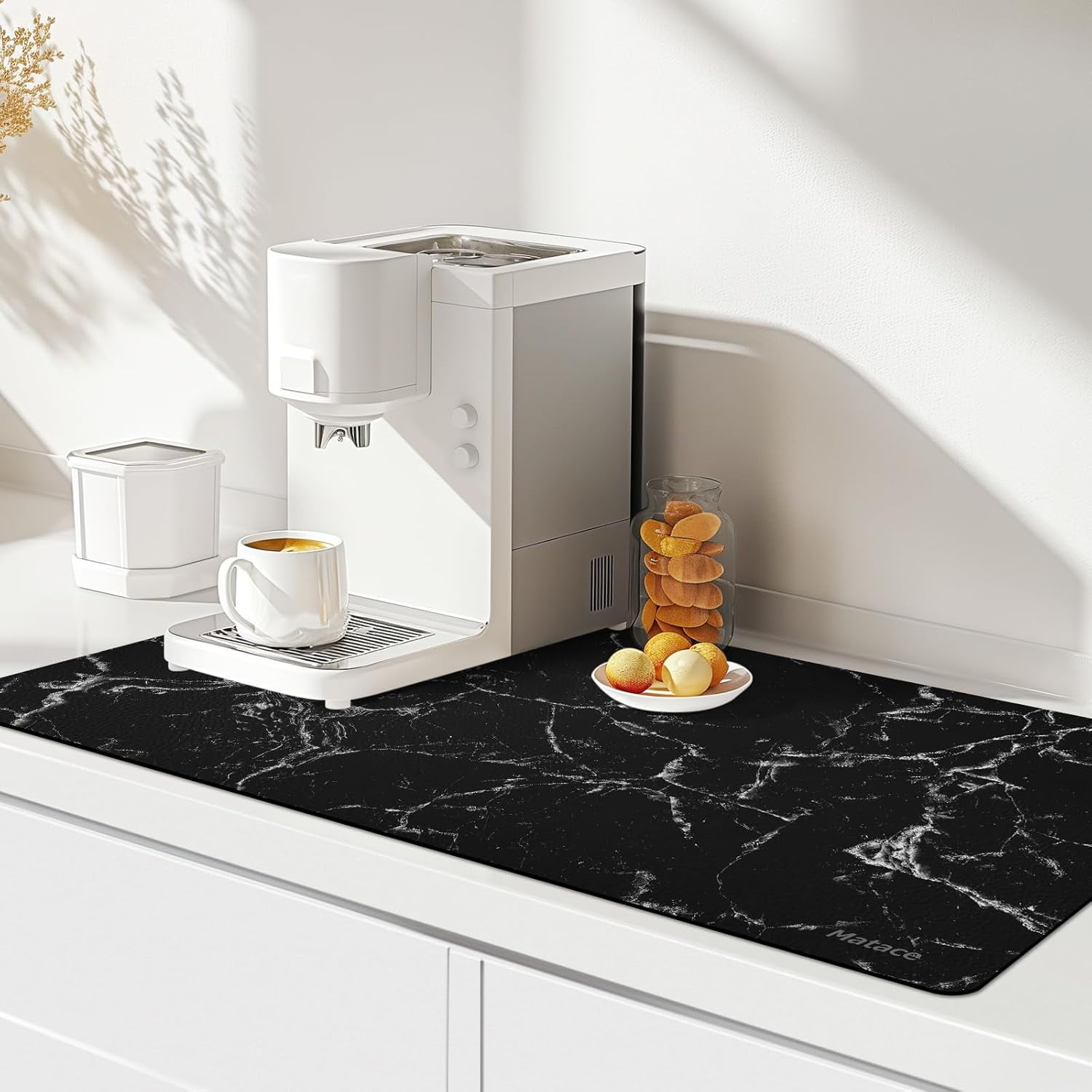 Matace Designer Coffee Bar Mat, Extra Large 17 x 31.5 Inches, Rubber ...