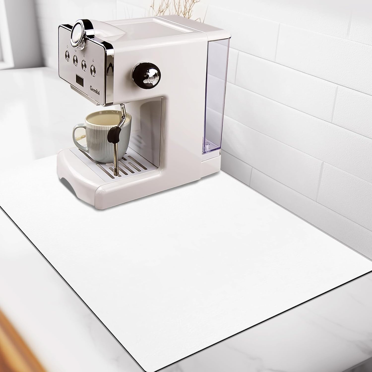 Matace Designer Coffee Bar Mat, Extra Large 17 x 31.5 Inches, Rubber ...
