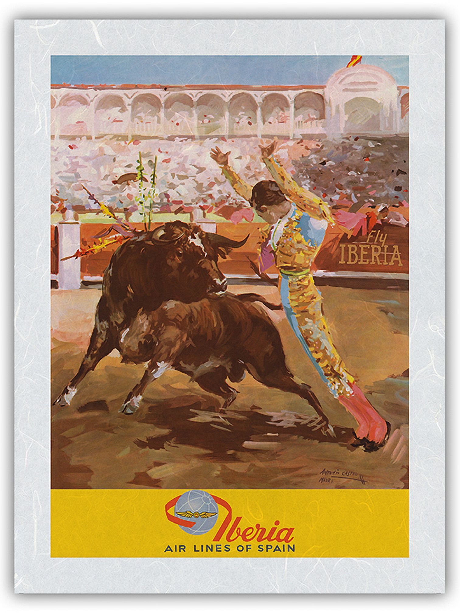 Matador Bull Fighting - Iberia Air Lines of Spain - Vintage Travel ...