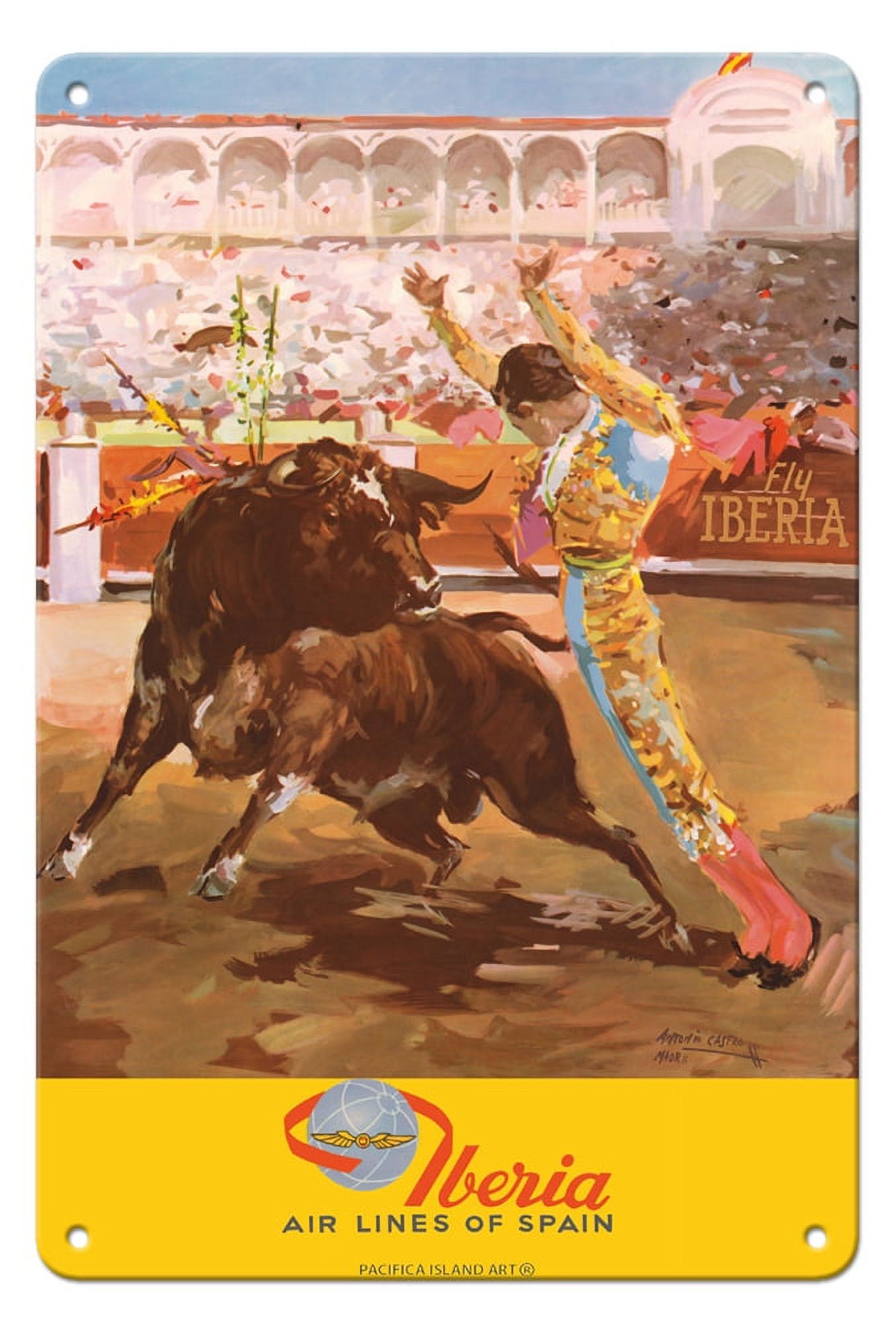 Matador Bull Fighting - Iberia Air Lines of Spain - Vintage Travel ...
