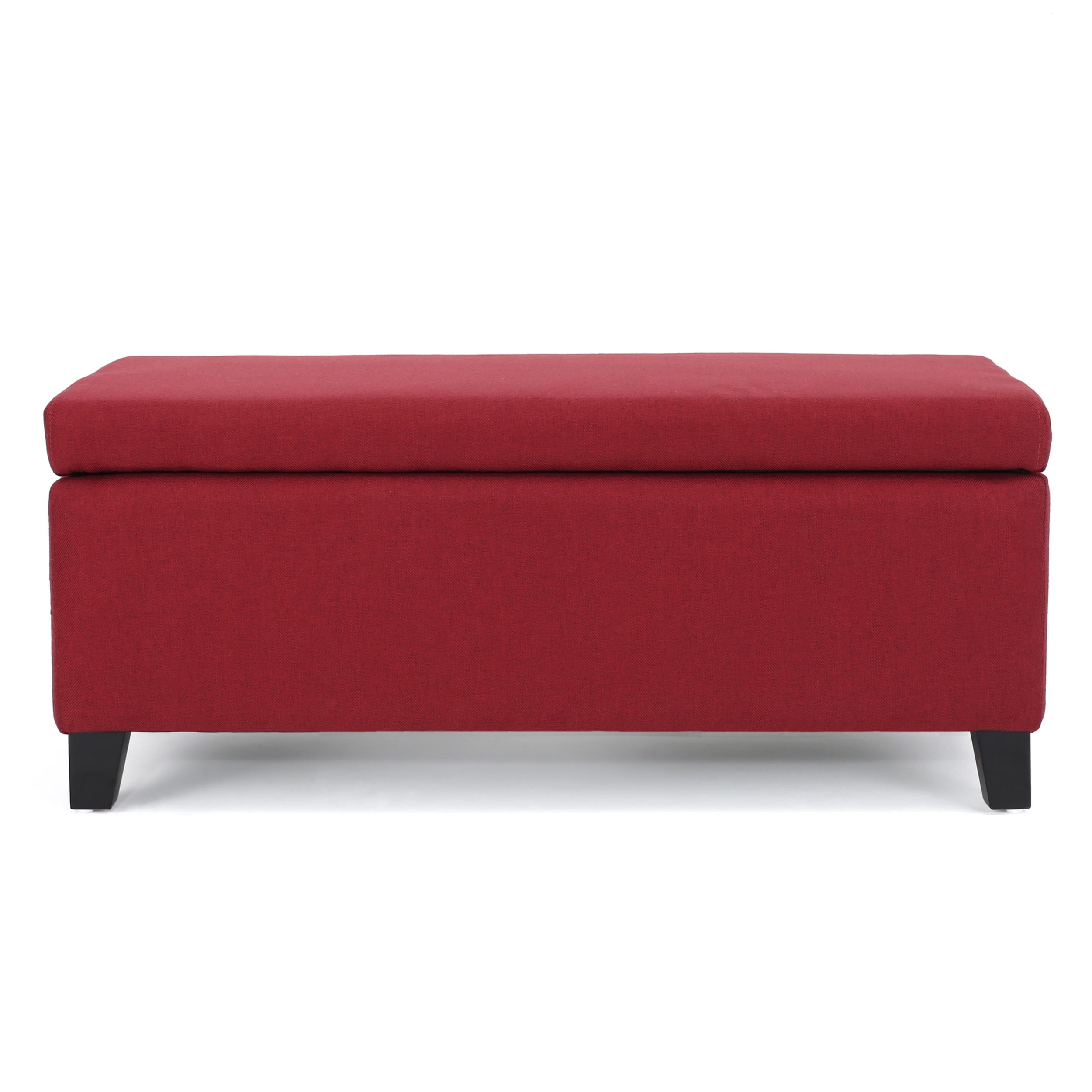Mataeo Contemporary Fabric Upholstered Rectangle Storage Ottoman, Deep ...