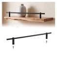 Matal Shelf Rail,Aluminum Round Floating Shelf Railing Rod, Closet/Shoe ...