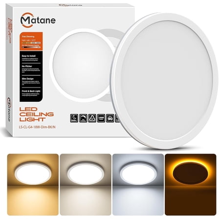 ETI Solid State Lighting 54436241 12 in. Round Flush Mount - Walmart.com
