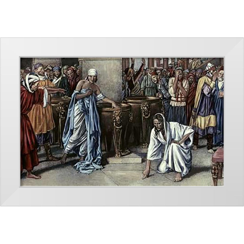 Matania, Fortunino 32x22 White Modern Wood Framed Museum Art Print ...