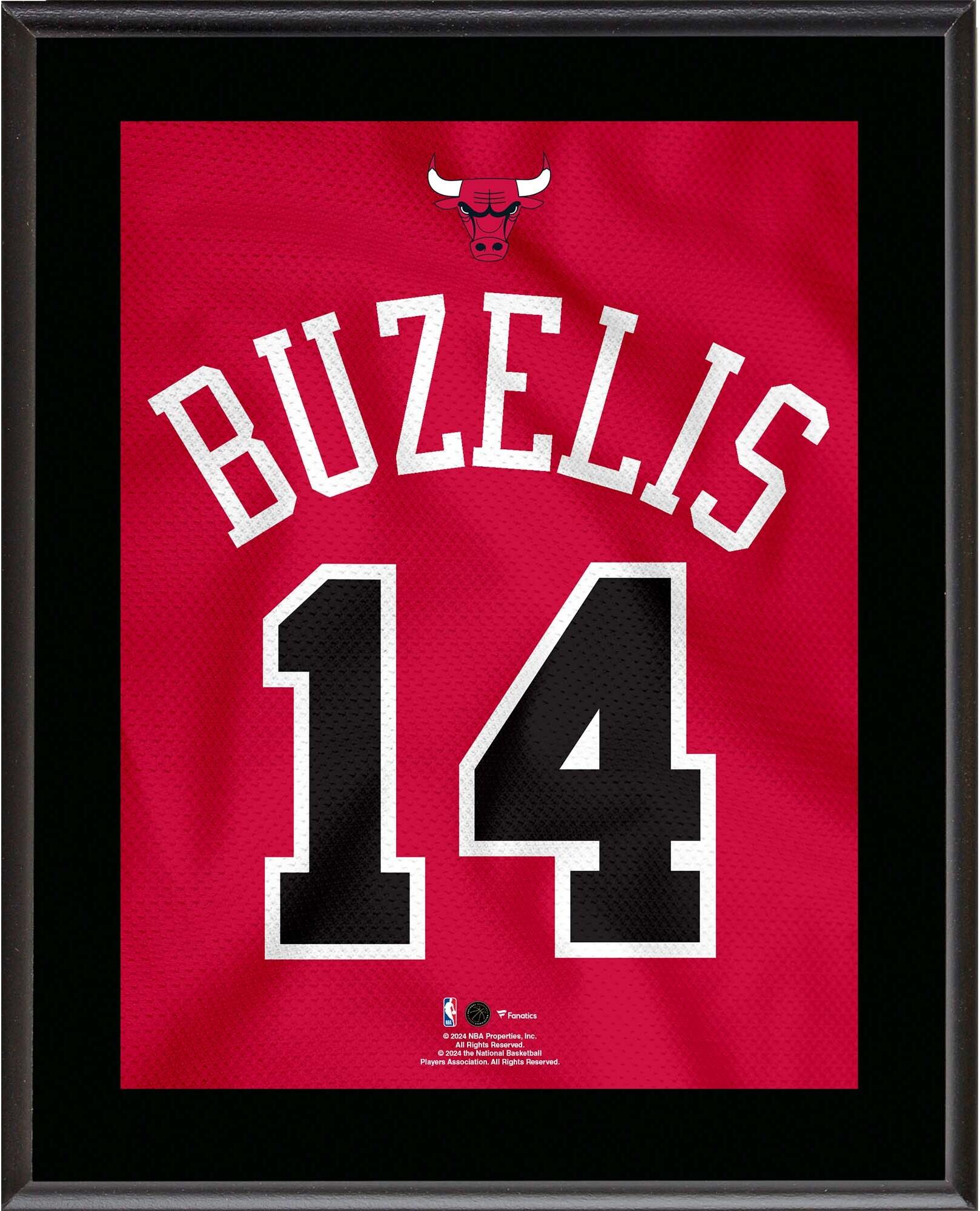 Matas Buzelis Chicago Bulls 10.5" x 13" Jersey Number Sublimated Player ...