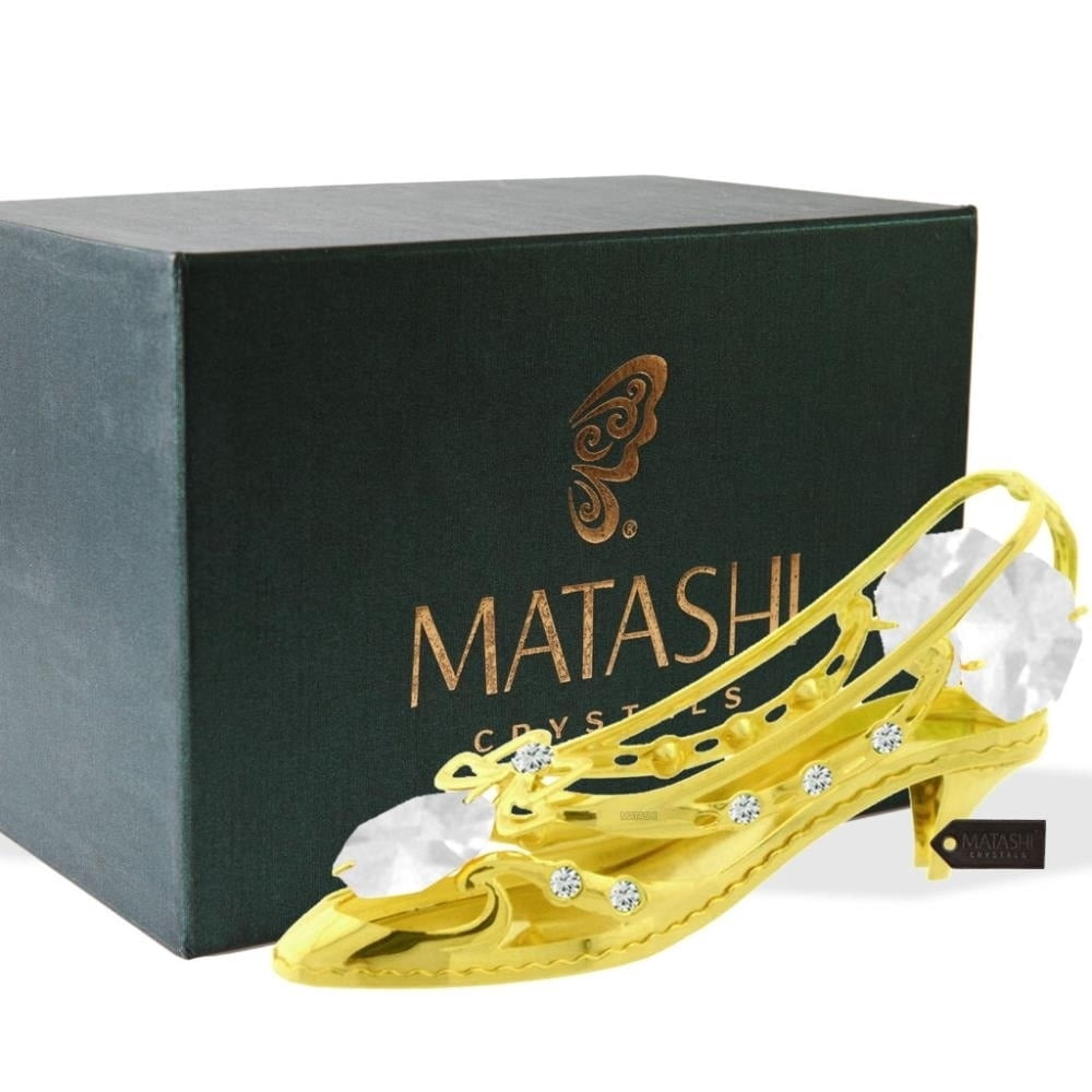 Matashi 24K Gold Plated Crystal Studded Lady Shoe Ornament by - Walmart.com