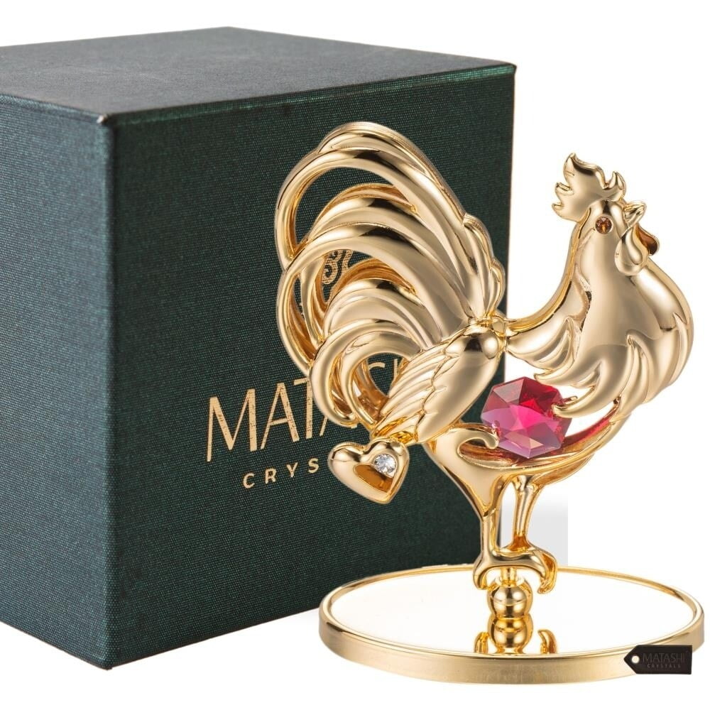 Matashi Home Decorative Tabletop Showpiece 24K Gold Plated Crystal ...