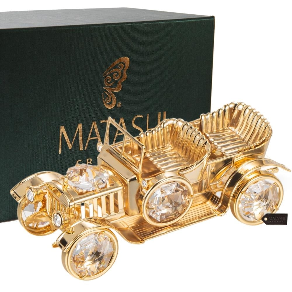 Matashi 24K Gold Plated Highly Polished Vintage Car Ornament with ...