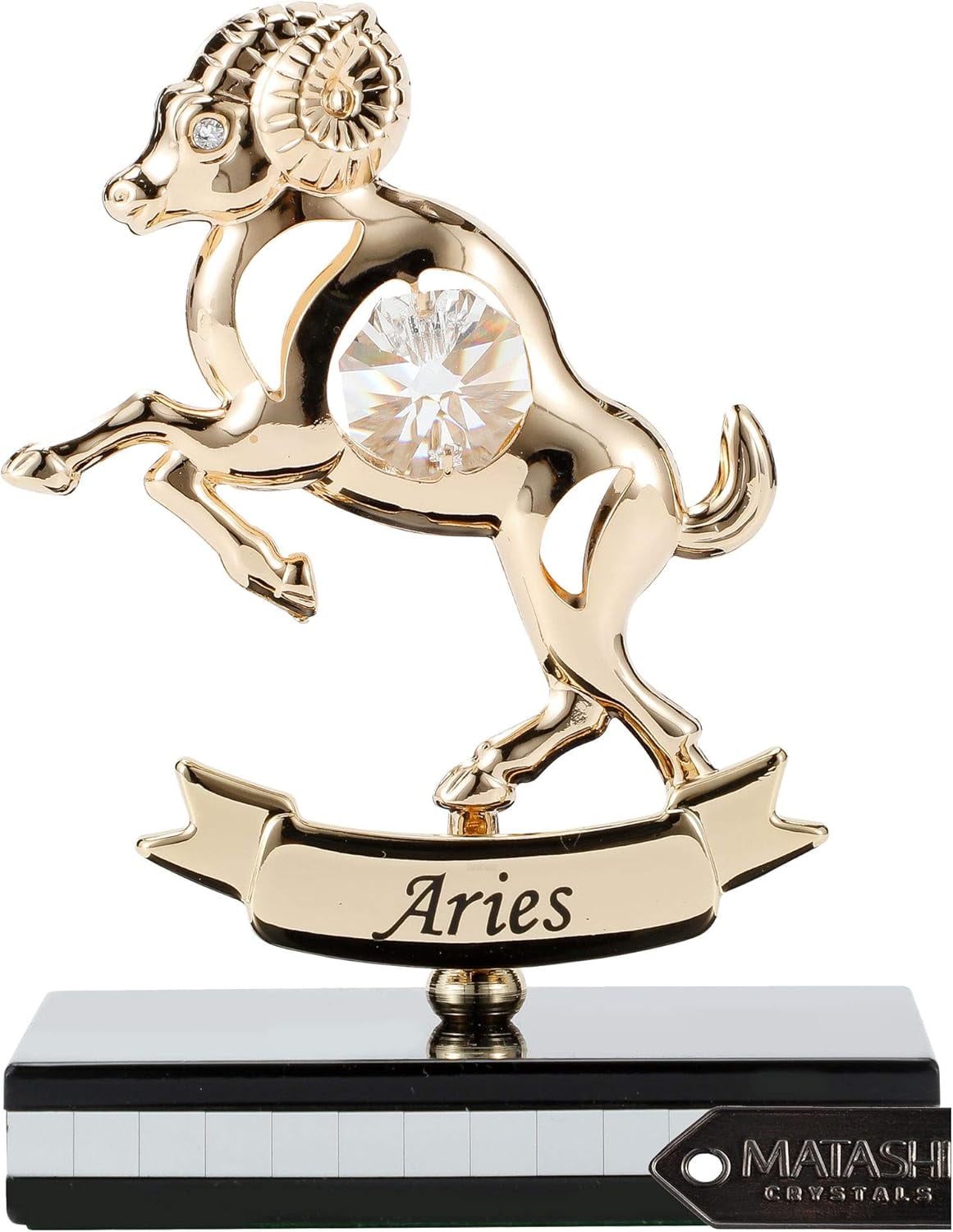 Matashi 24K Gold Plated Zodiac Astrological Sign Aries Figurine ...