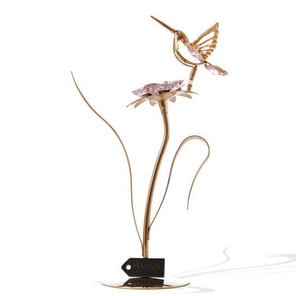 Matashi Crystal Decorative 24K Gold Plated Crystal Studded Flower ...