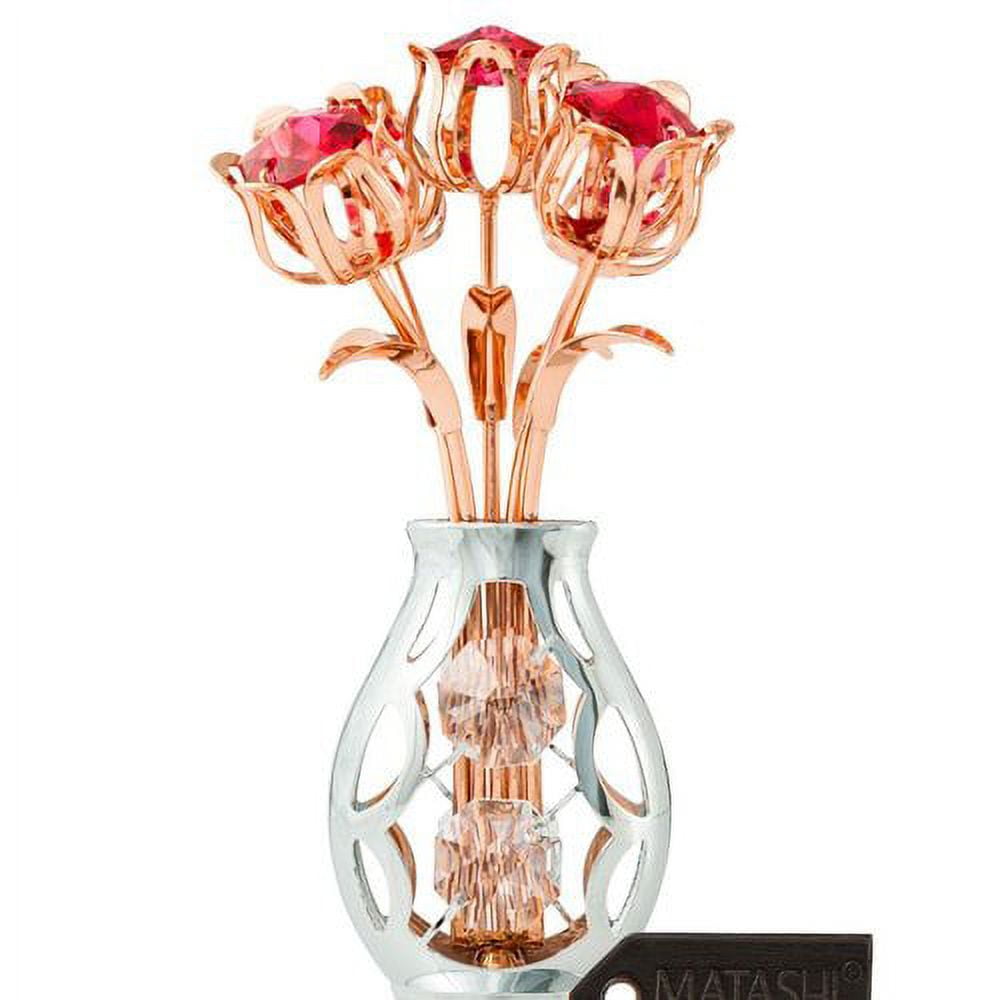 Matashi Crystal Flowers Bouquet and Vase Sculpture - Walmart.com
