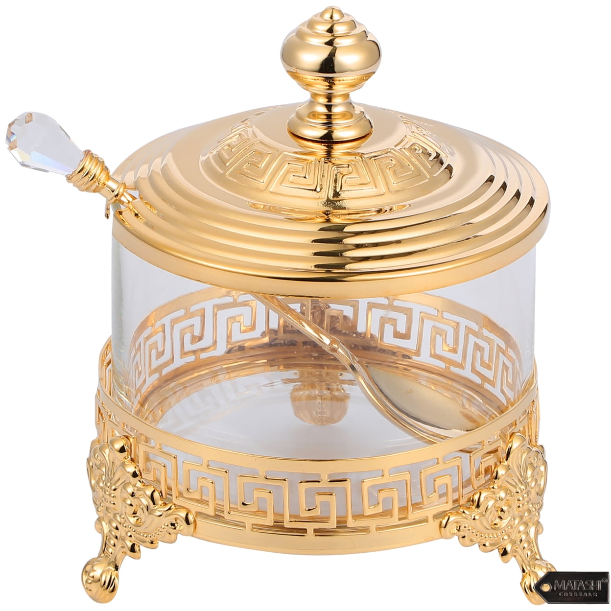Matashi Gold/Rose Gold/Silver Plated Sugar Bowl Honey Dish Candy Dish ...