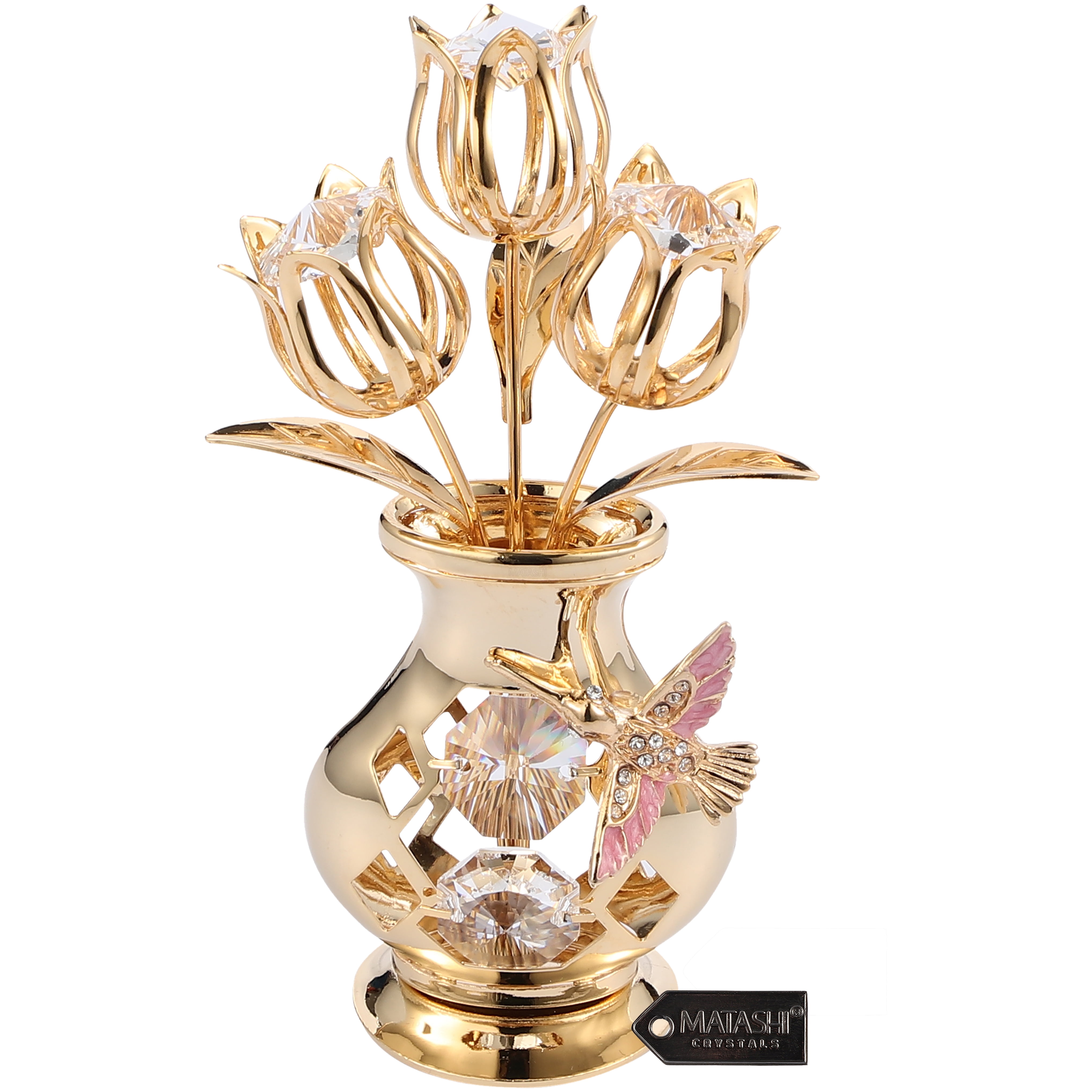 Matashi Home Decorative Tabletop Showpiece 24K Gold Plated Crystal ...