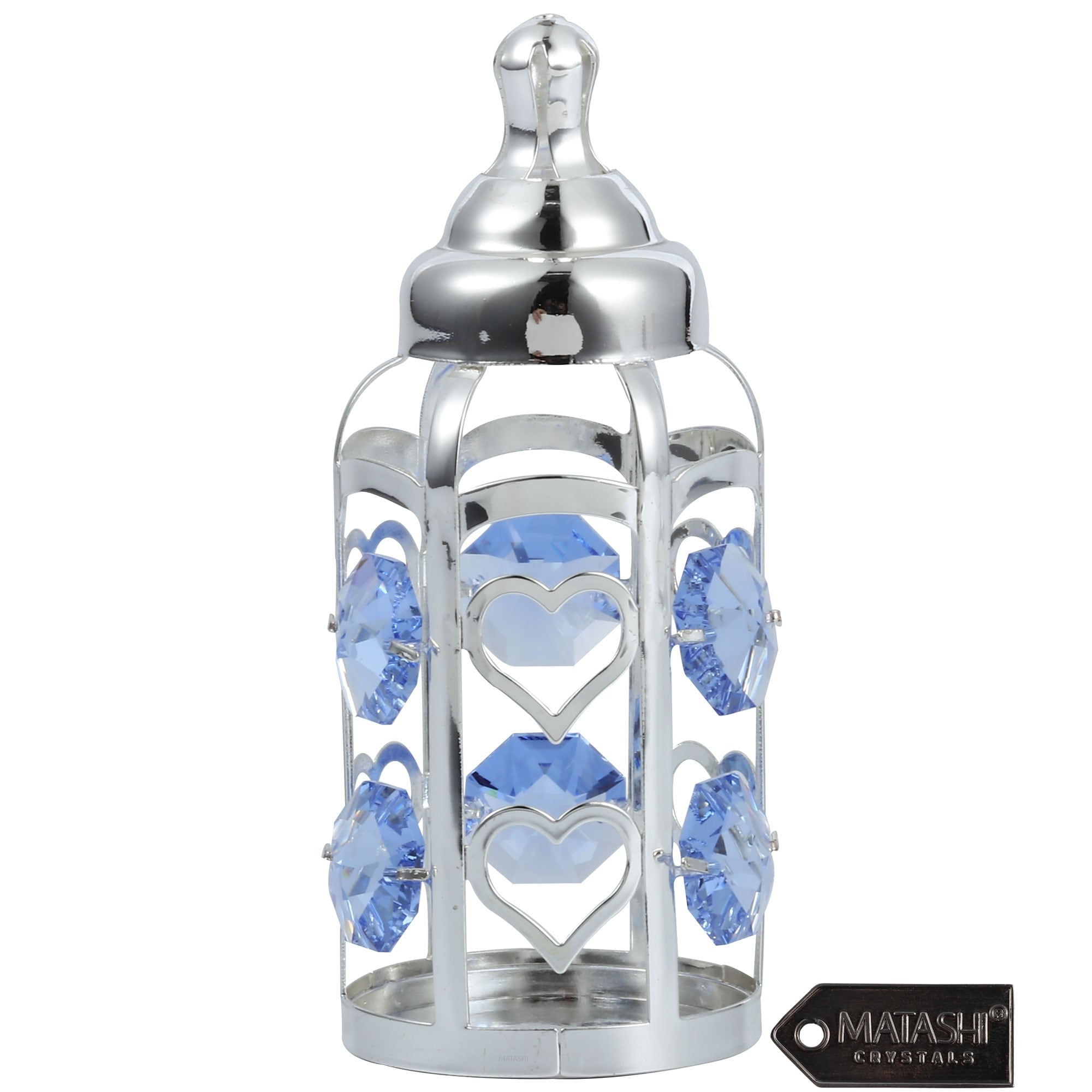 Matashi Home Decorative Tabletop Showpiece Silver Plated Crystal ...