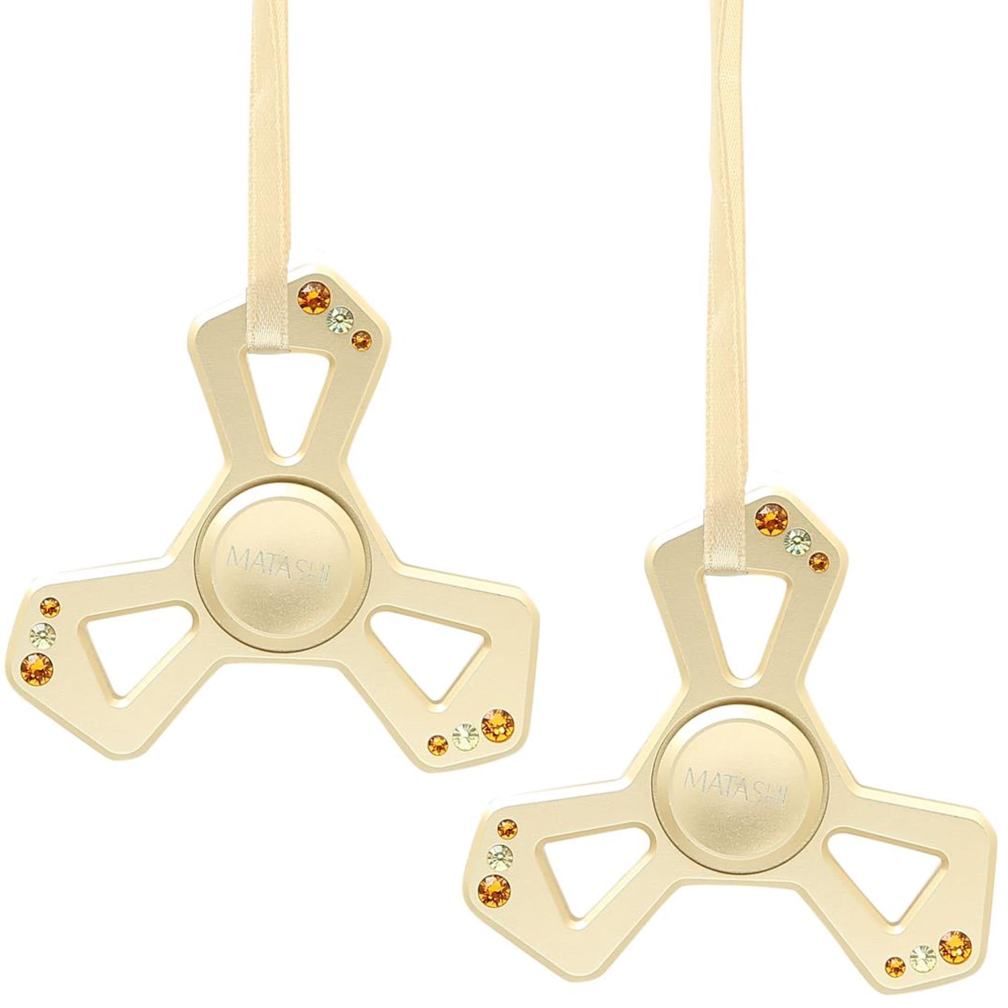 Matashi (Qty 2) 24K Gold Plated Hanging Christmas Tree Triangle ...