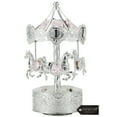 Matashi Silver Plated Musical Carousel with Crystal Studded Horses ...