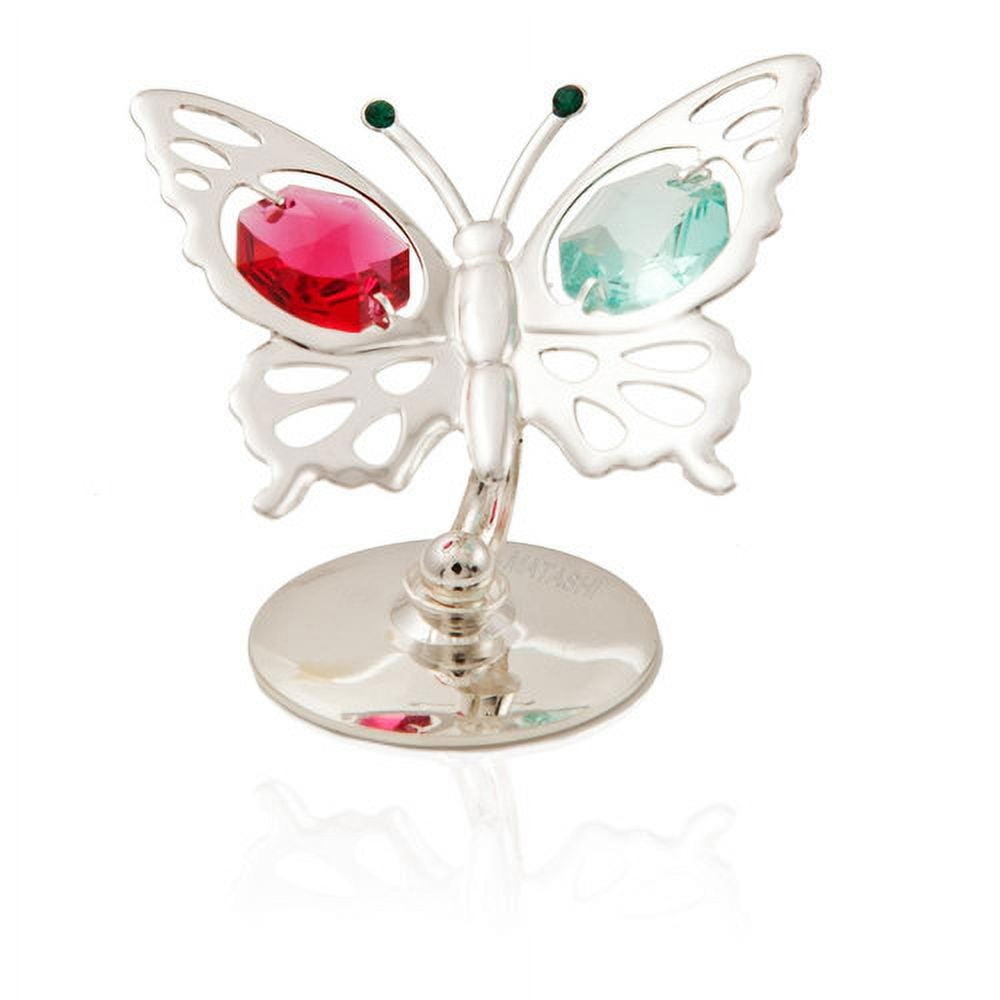 Matashi Silverplated Highly Polished Engaging Butterfly Table Top Made ...