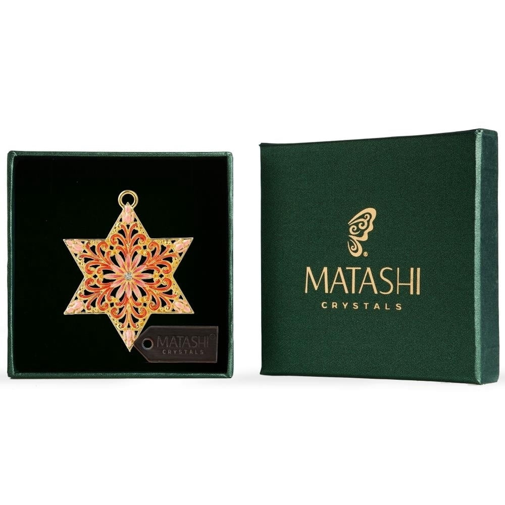 Matashi Traditional Star of David Hanging Ornament Pewter Classic Wall ...
