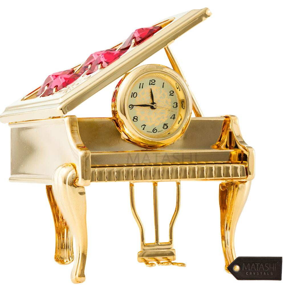 Matashi Vintage Piano Desk Clock for Shelf Desktop Tabletop Clock with ...