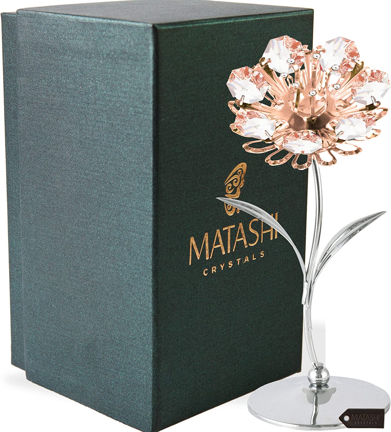Matashi for Mom, Girlfriend - Sunflower Figurine, Rose Gold Crystal ...