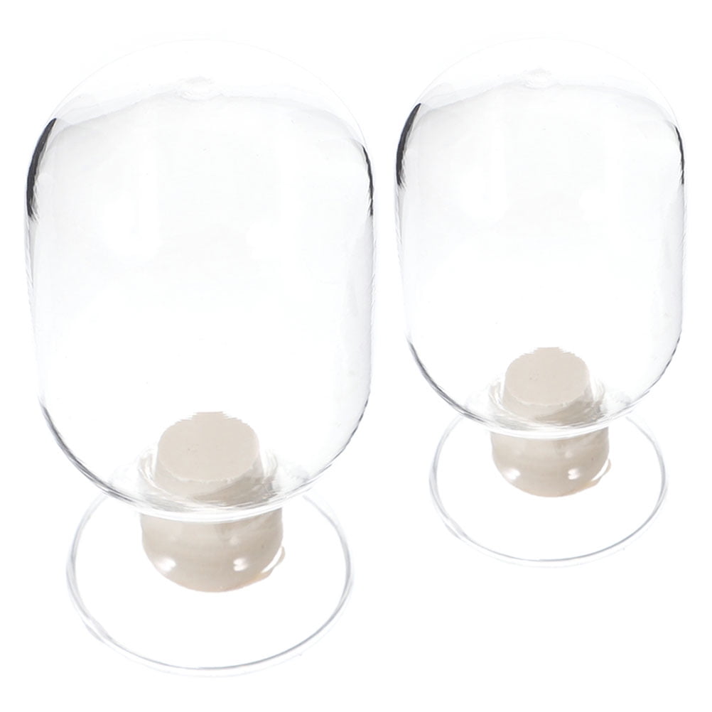 Match Bottle 2 Pcs Matches Container Transparent Glass Lighters Jar ...