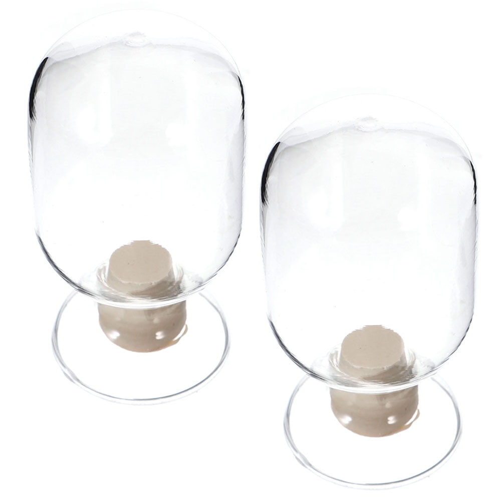 Match Cloche Apothecary Jars with Lids 2 Pcs Bottle Glass Bell Shaped ...