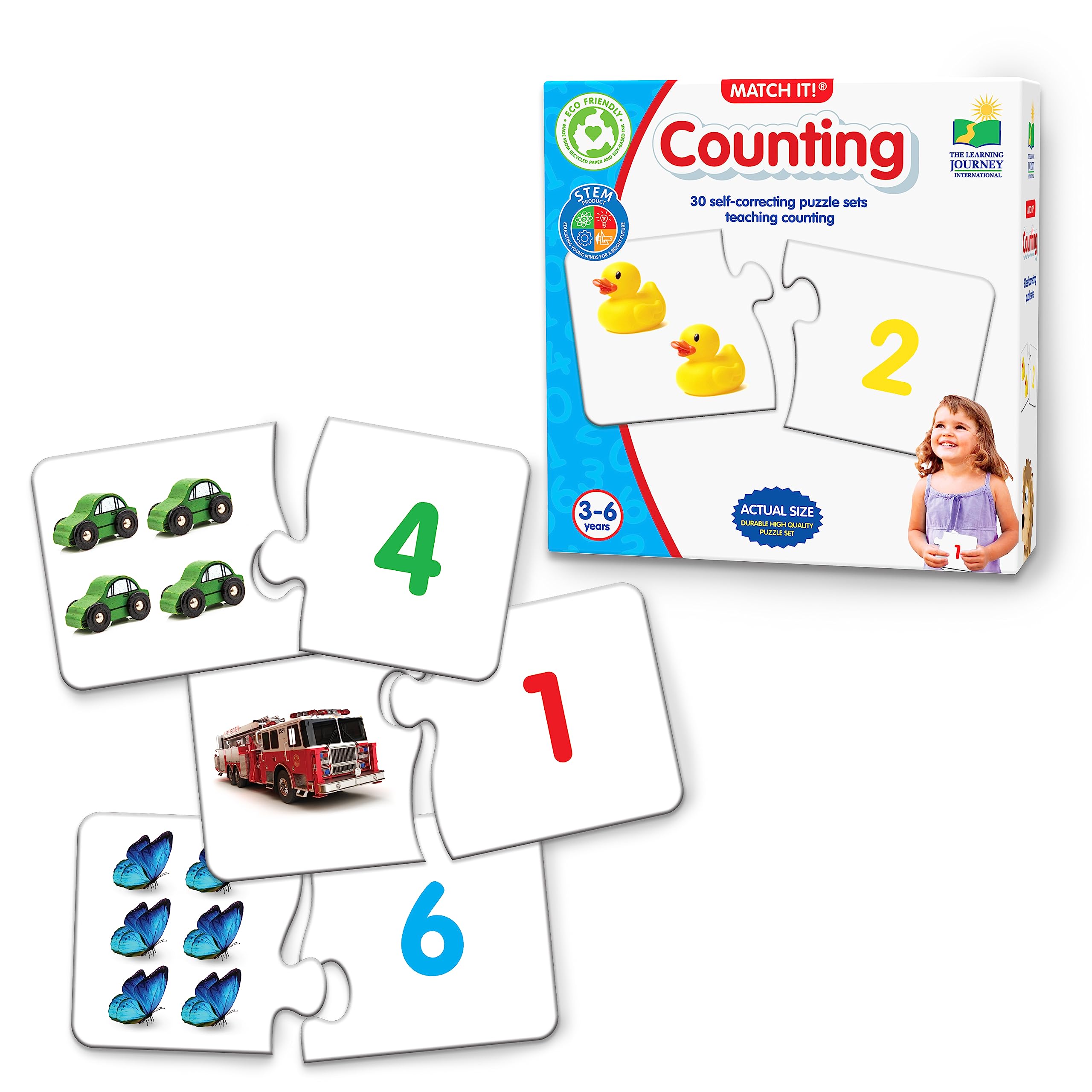 : Match It! - Counting - 30 Piece Self-Correcting Number & Learn To ...