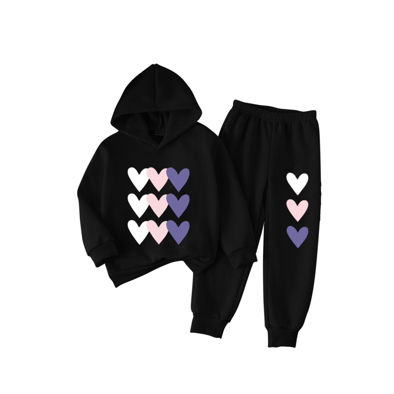 Match Lounge Pants Tracksuits for Kids Girl Boy Winter Fall Heart Lover ...