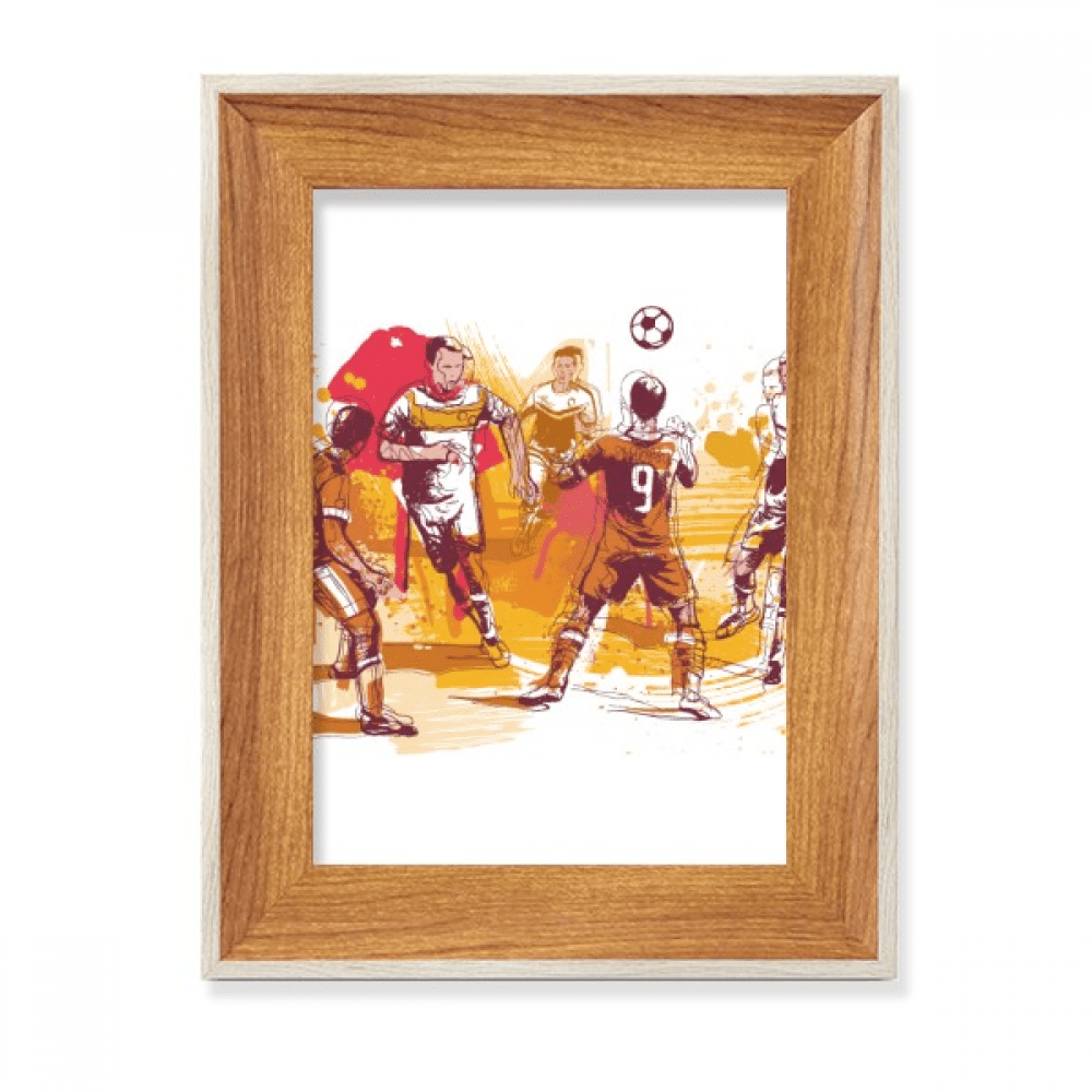 Match Soccer Football Sports Desktop Wooden Photo Frame Display Picture ...
