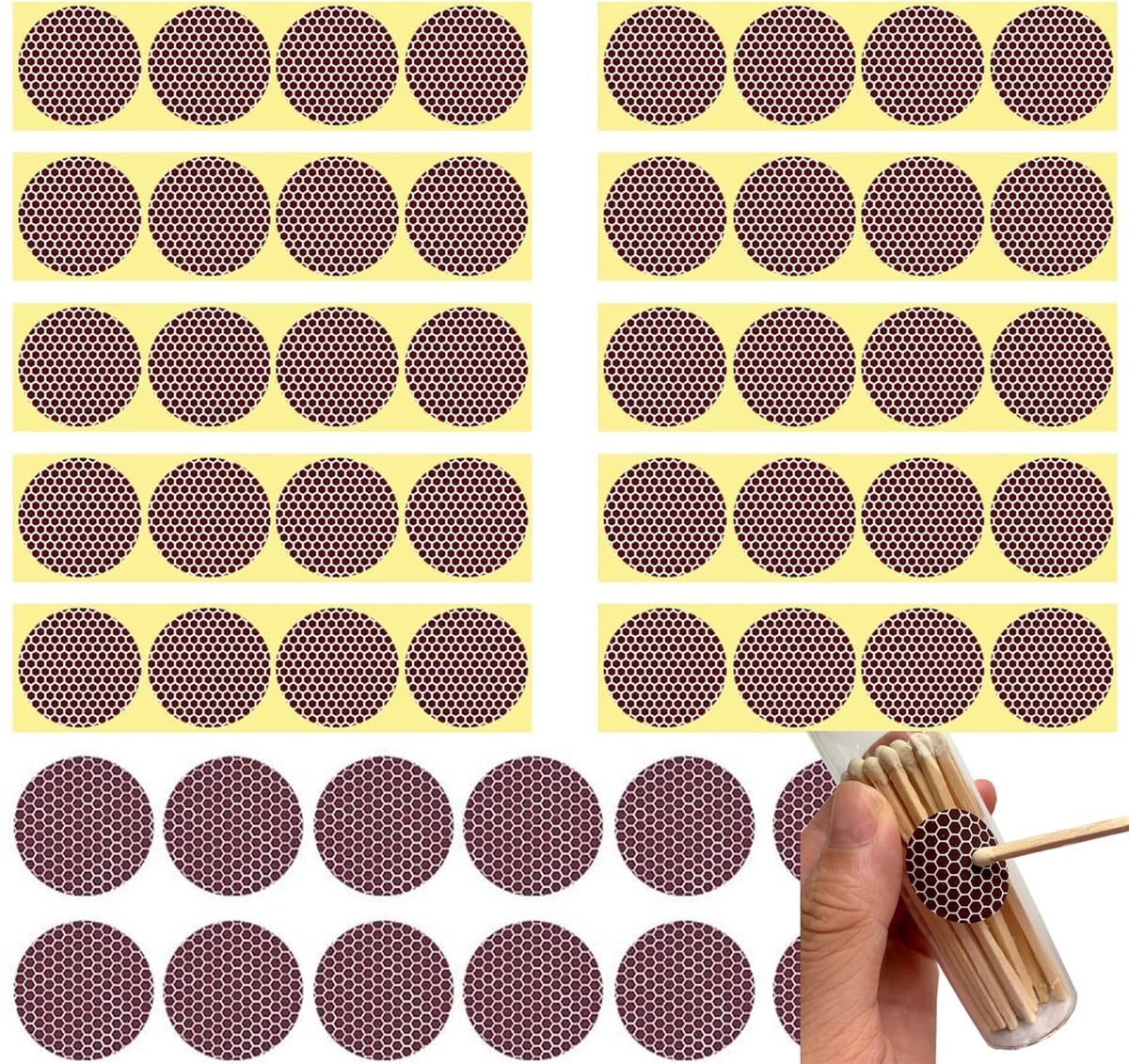 Match Striker Paper with Adhesive,Happon Brown Honeycomb Striker Paper ...