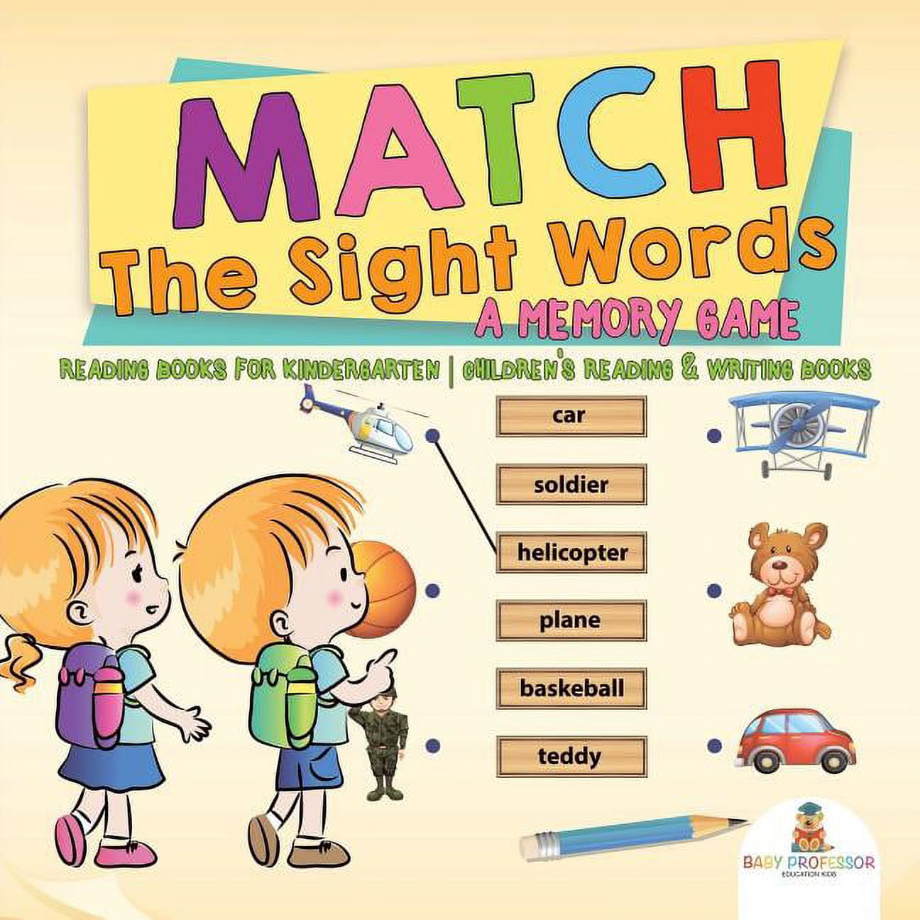 Match The Sight Words: A Memory Game: Reading Books for Kindergarten ...